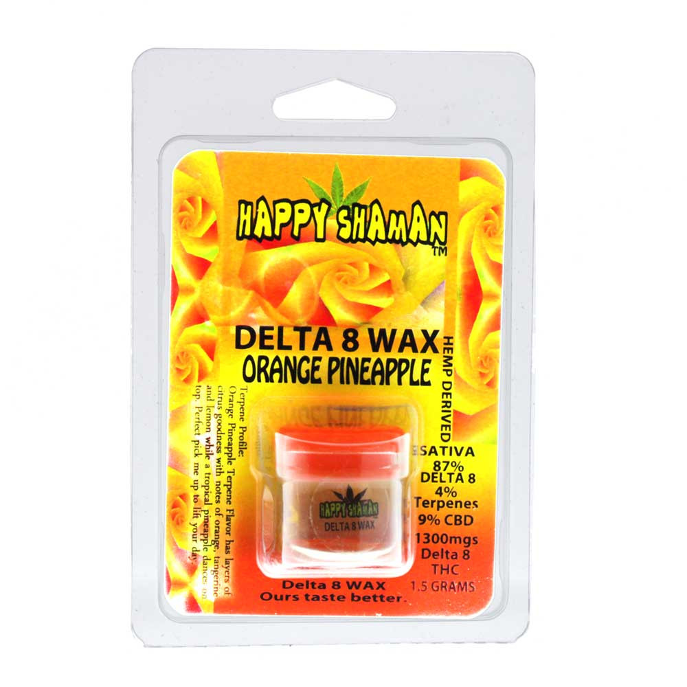 Happy Shaman 1.5 Gram Orange Pineapple Delta 8 Wax - Delta Plug