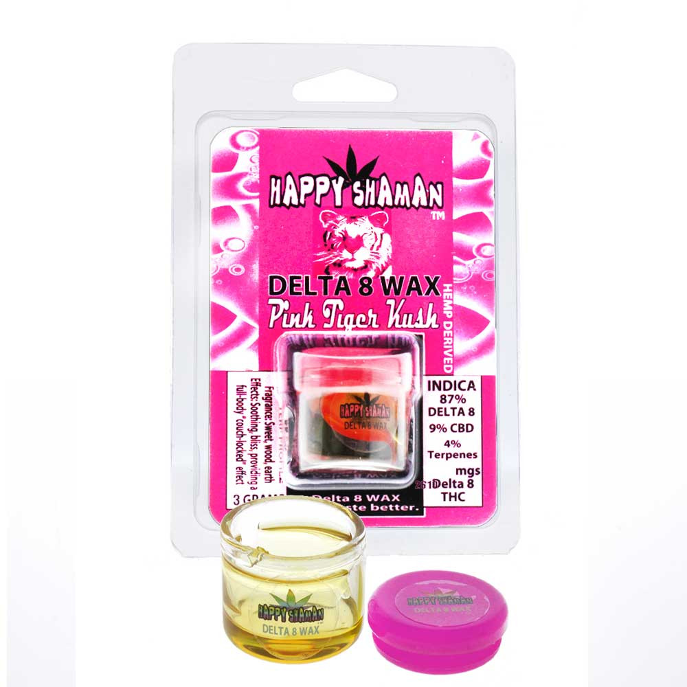 Happy Shaman 3 Gram Pink Tiger Kush Delta 8 Wax - Waterbeds 'n' Stuff