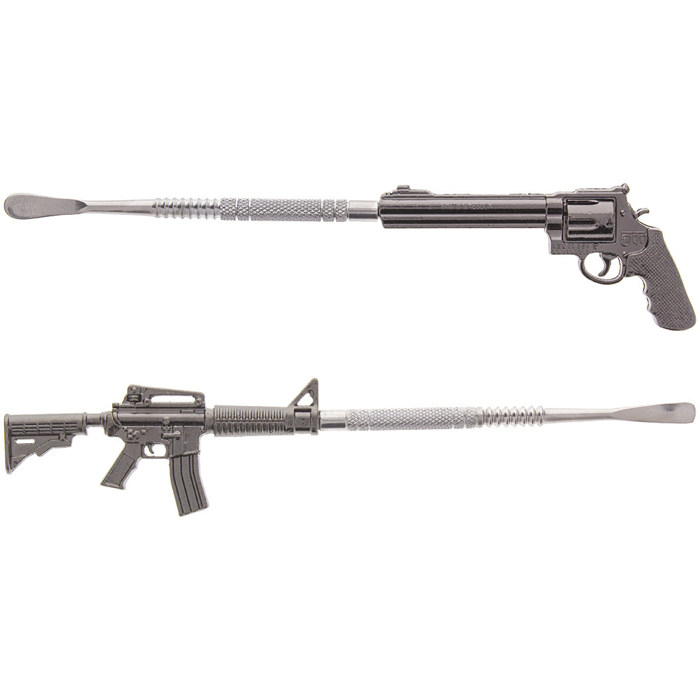 Metal Gun Dab Tool | 6.5" Gun-Shaped Dabber