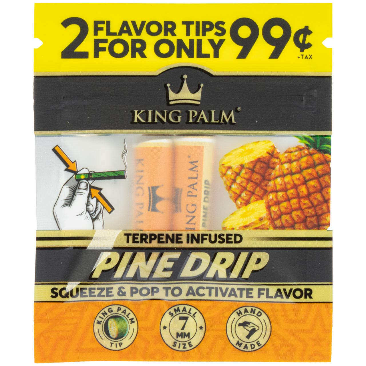 King Palm Pine Drip Flavored Filter Tip, 2-Pack | Waterbeds N Stuff