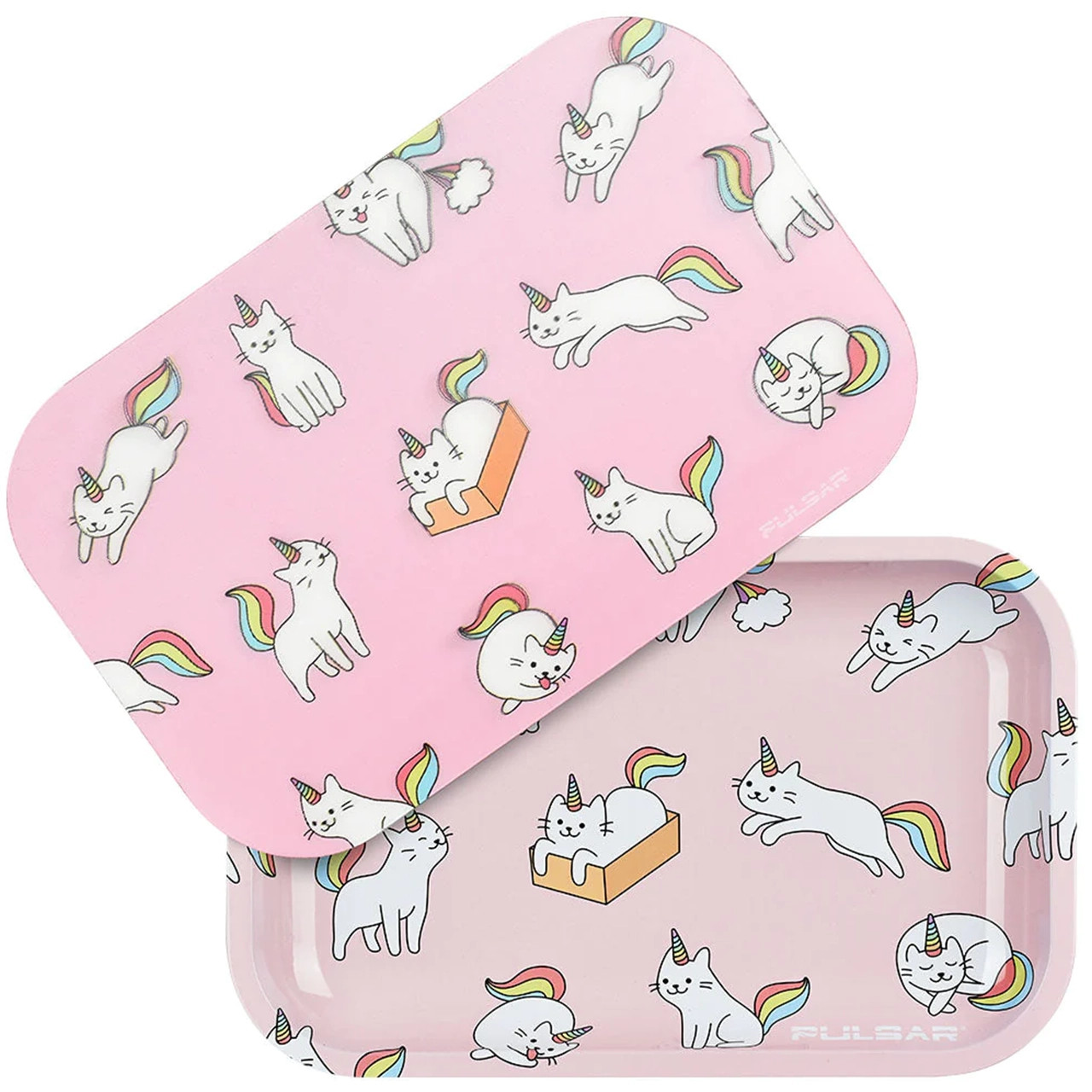 Caticorns Metal Rolling Tray With 3d Lid Medium Waterbeds N Stuff