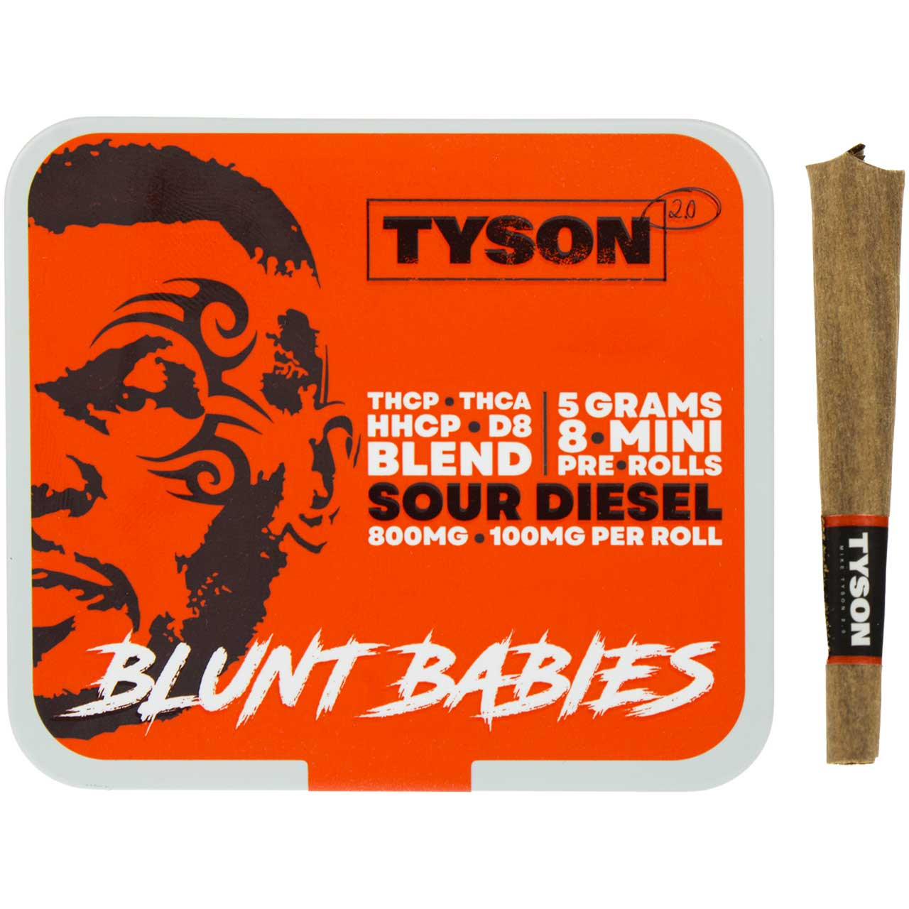 Tyson 2.0 THCP Blend Pre-Rolled Blunt Babies - Sour Diesel, 8-Count ...