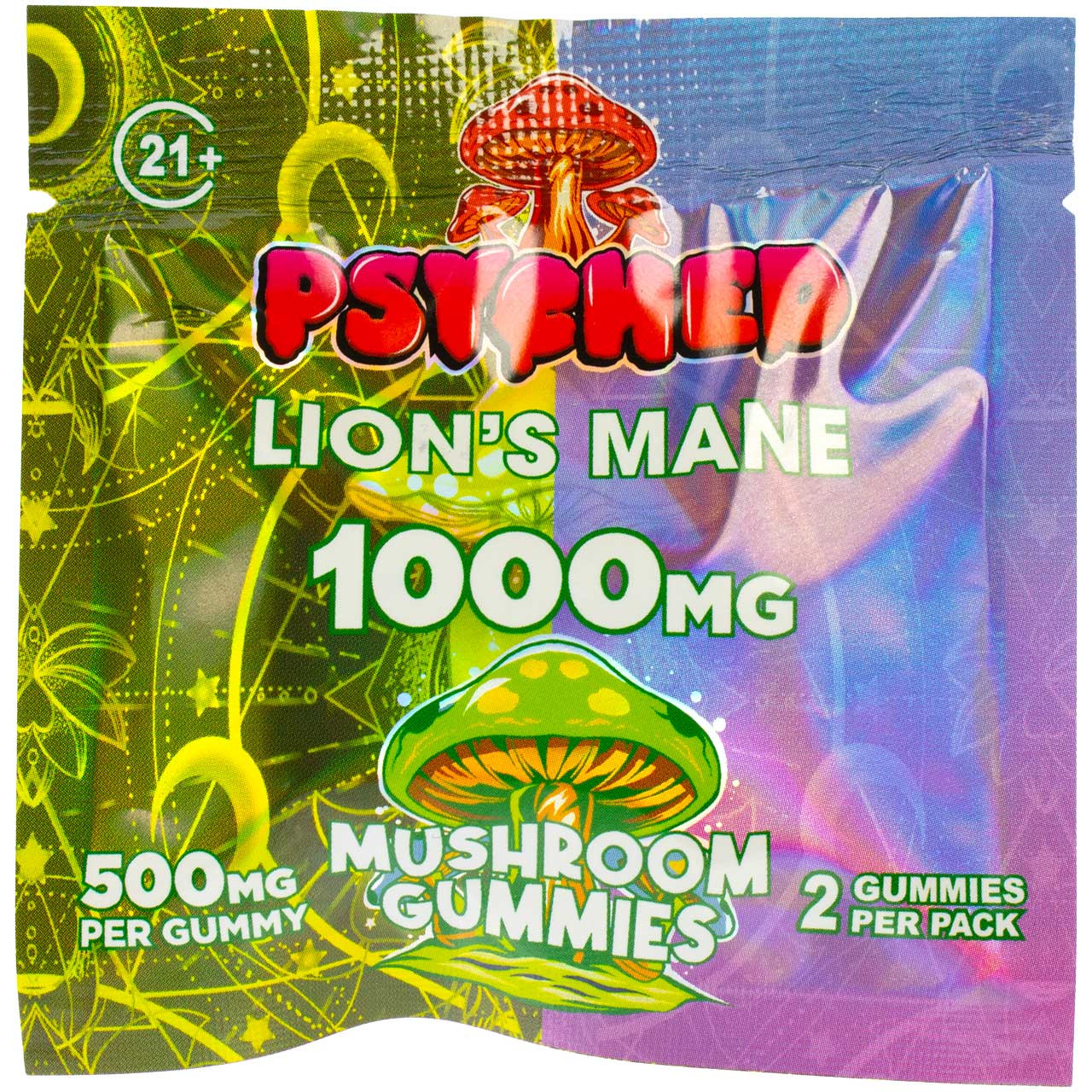Psyched 1000 mg Mushroom Gummies - Lion's Mane | Waterbeds 'n' Stuff
