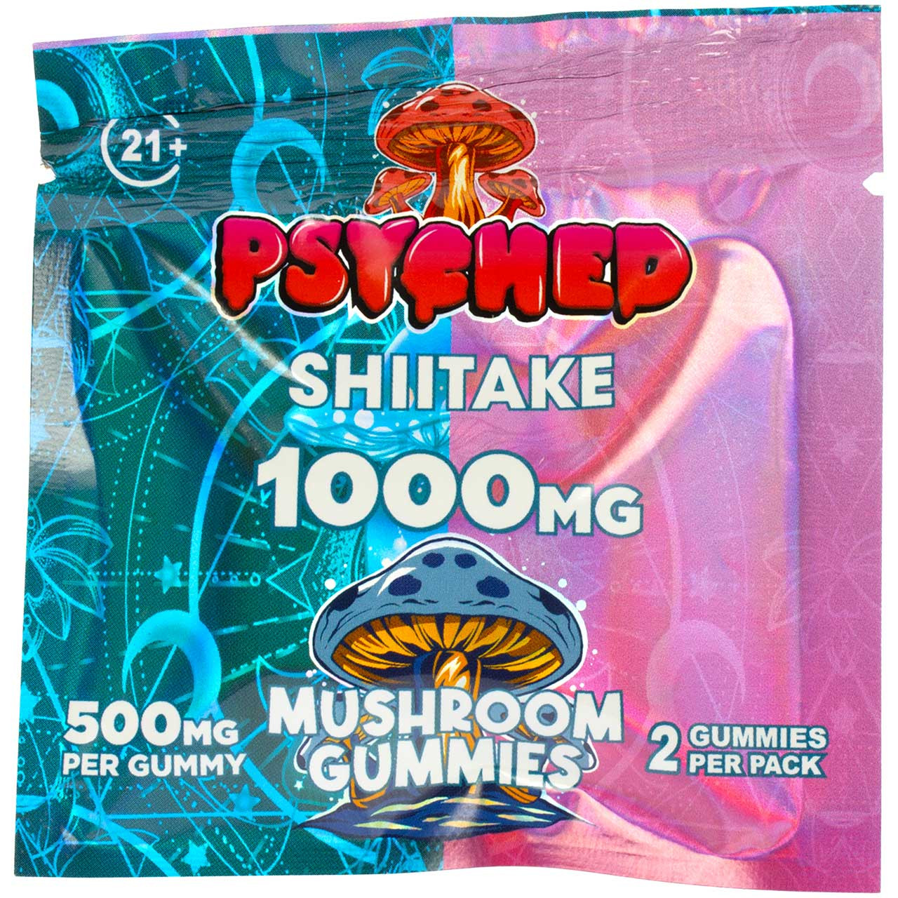 Psyched 1000 Mg Mushroom Gummies Shiitake Waterbeds N Stuff