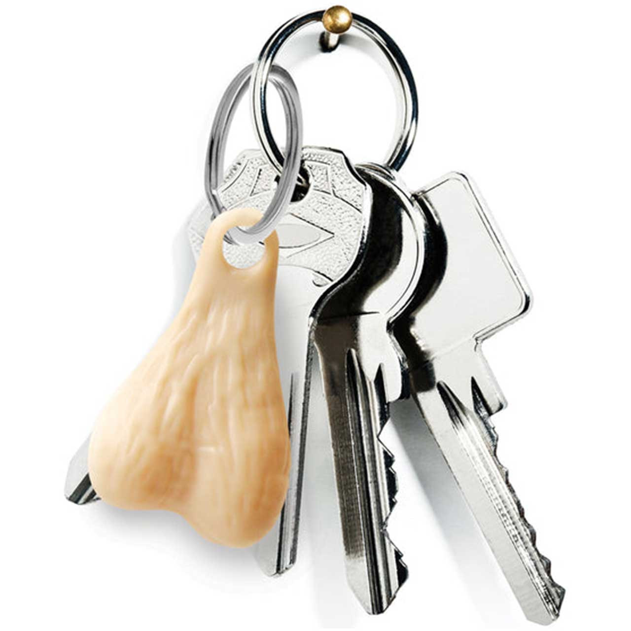 Nuts Keychain - Light - Matching Truck Nuts Accessory | Waterbeds 'n' Stuff