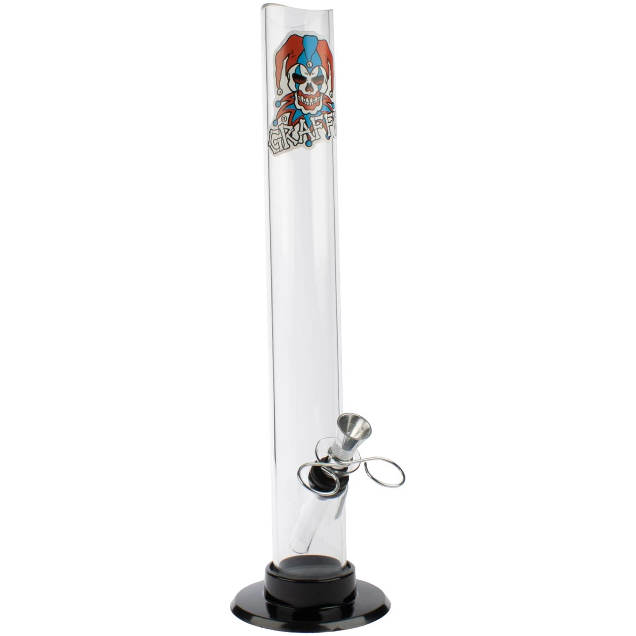 Graffix 12" Skinny Straight Acrylic Bong | Waterbeds 'n' Stuff