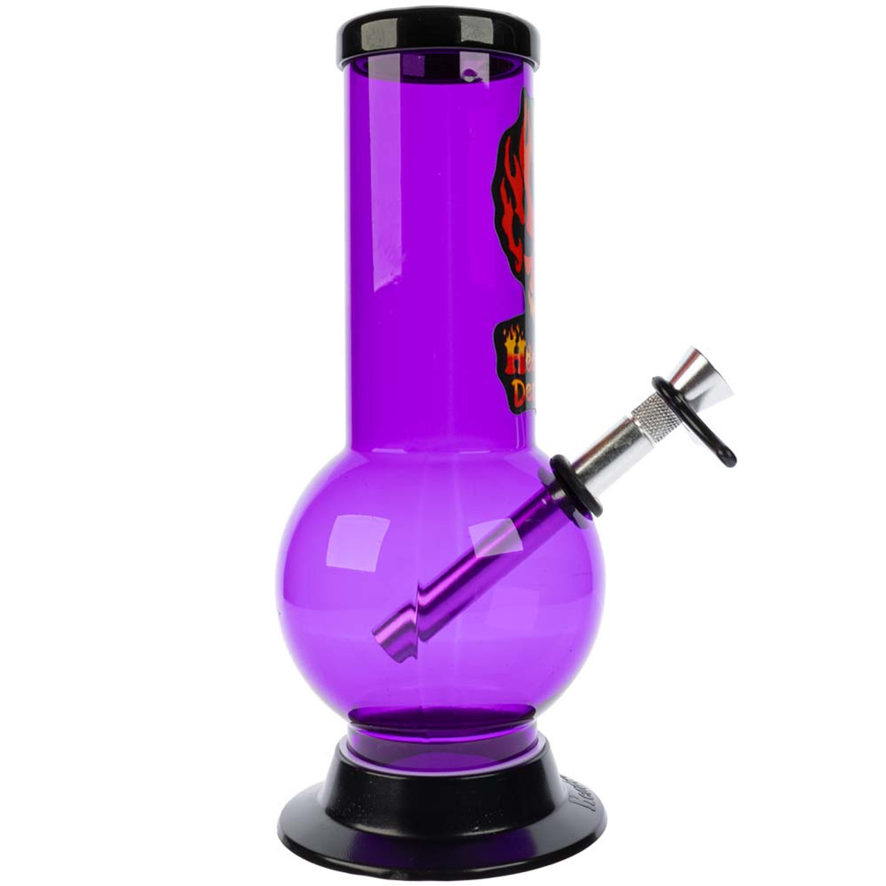 Headway 8 Bubble Acrylic Bong With Pull Slide Assorted Colors