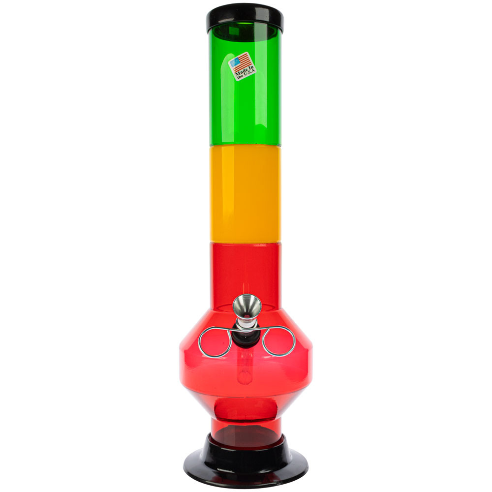 Waterbeds 'n' Stuff | JM Enterprises 12" Rasta Bubble Acrylic Bong