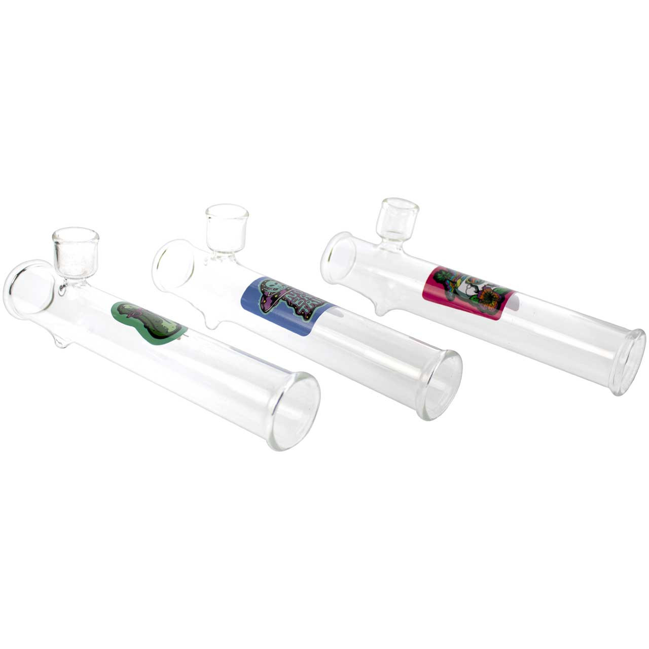 7.5" Glass Graphic Steamroller Pipe | Waterbeds 'n' Stuff