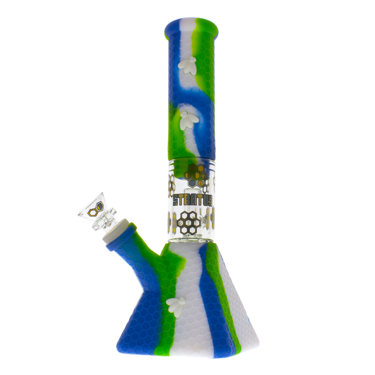 Stratus Silicone Pyramid Bong 11 Water Pipe With Perc