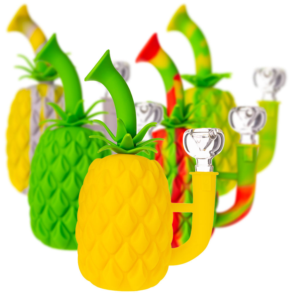 Silicone Pineapple Bong | Drop-Resistant Fruit Themed Water Pipe