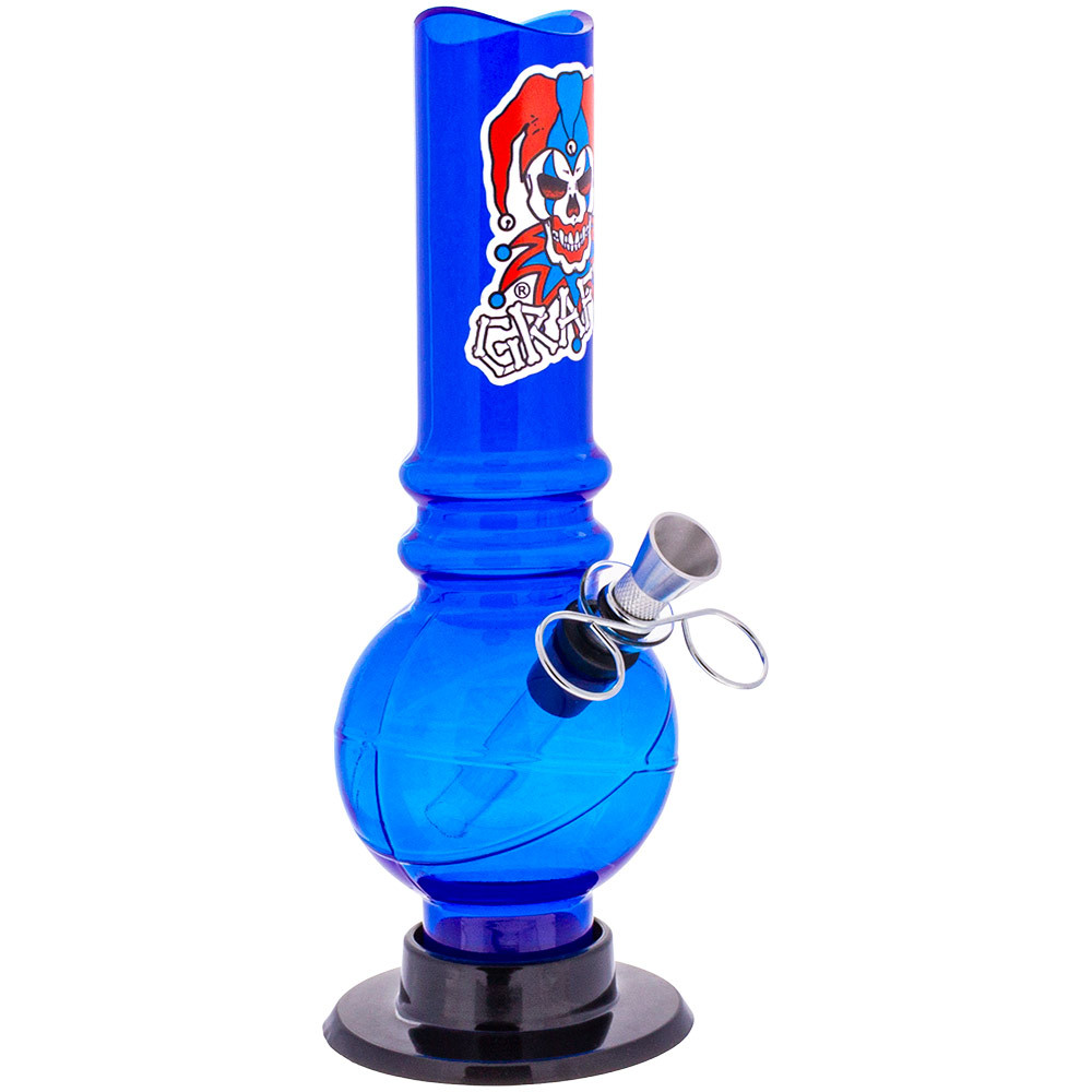 Graffix 8" Skinny Bubble Bong | 1.5" x 8" Acrylic Water Pipe