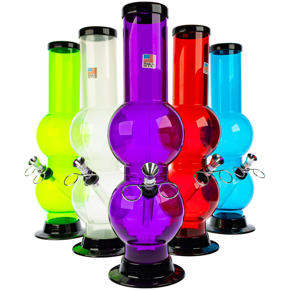 Waterbeds 'n' Stuff | JM Enterprises 12" Stacked Bubble Acrylic Bong with Hoses