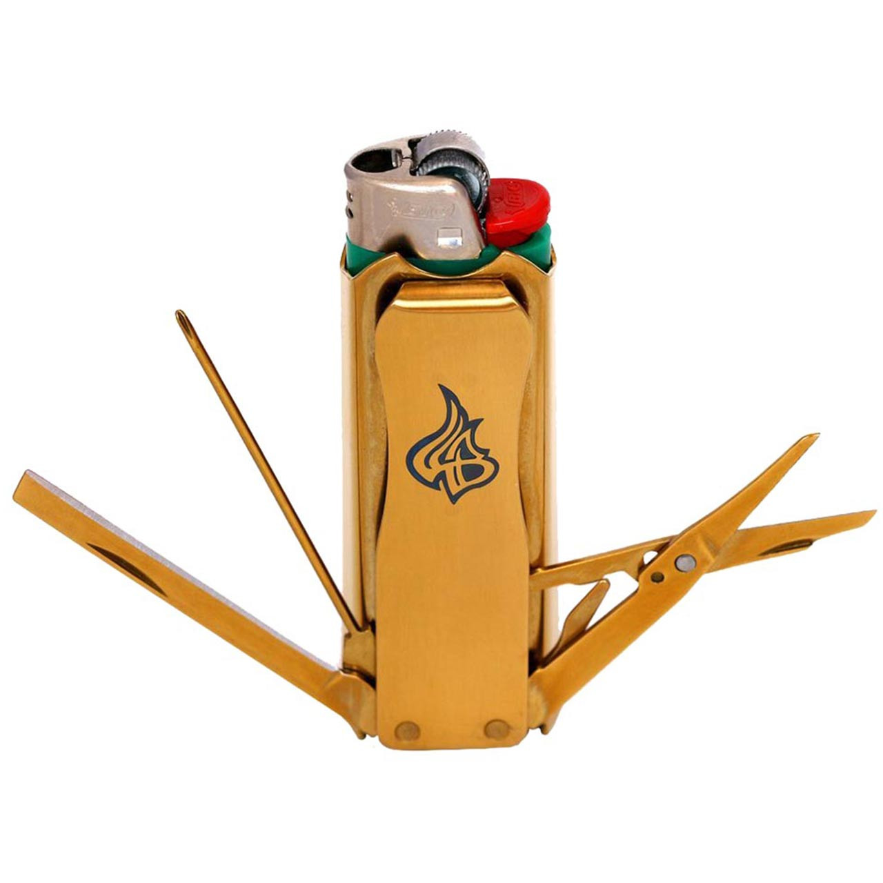 Black Glass Spoon with Dichroic Blue and Purple Swirl