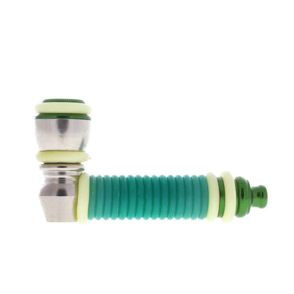 Brass O-Ring Glow Pipe, Assorted | Metal Hand Pipe
