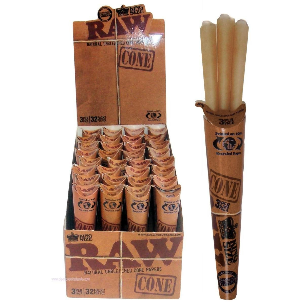 RAW Classic King Size Pre-Rolled Cones | Natural & Unrefined