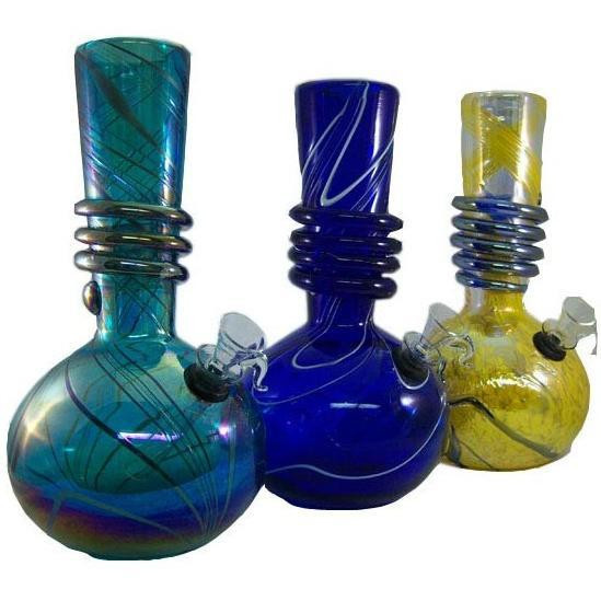 Attaglass 6" Small Glitter Bubble Bong | Soft Glass Pipe