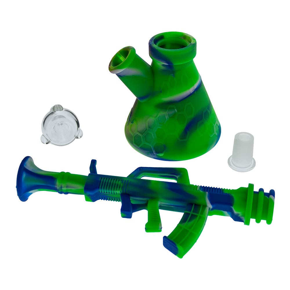 Silicone AK-47 Bong | Unbreakable Gun Waterpipe