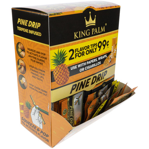 King Palm Pine Drip Flavored Filter Tip, 2-Pack | Waterbeds N Stuff