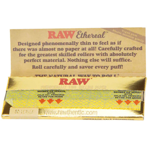 RAW Ethereal 1 1/4 Rolling Papers - The World's Thinnest Papers ...