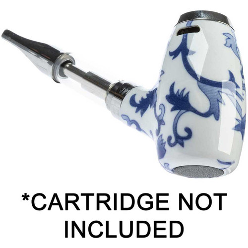 Pipe Shaped Vape Battery - Porcelain | Waterbeds 'n' Stuff