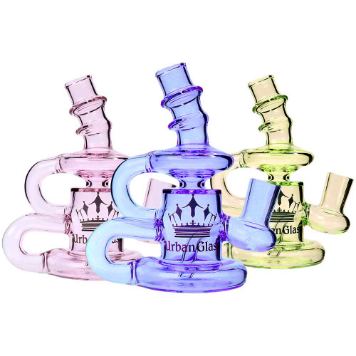 Aqua Works 10 Dual Uptake Recycler Glass Dab Rig Bong