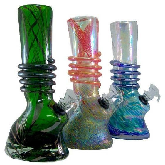 Attaglass 6" Small Glitter Bubble Bong | Soft Glass Pipe