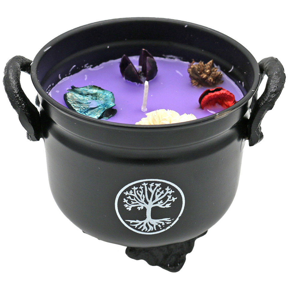 Palo Santo Scented Smudge Candle in a Tree of Life Cauldron - Waterbeds ...
