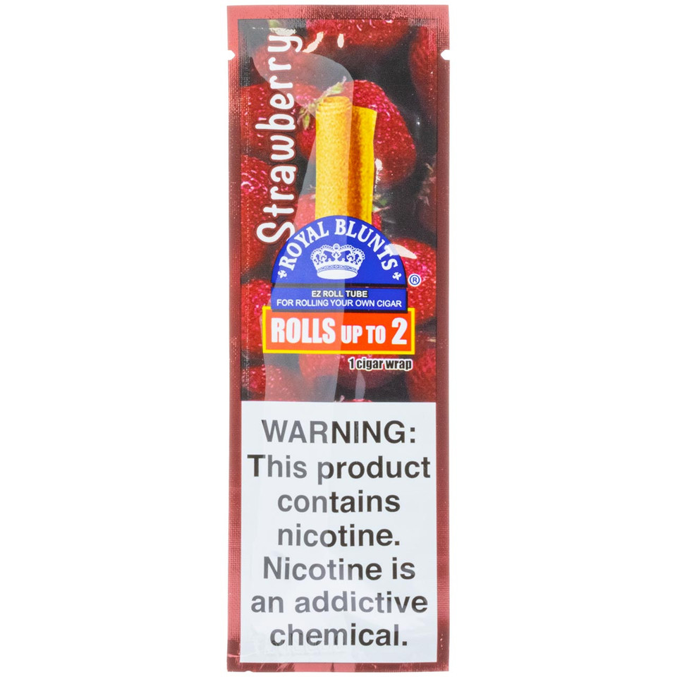 Royal Blunts EZ Roll Tube Strawberry Blunt Wraps - Waterbeds 'n' Stuff