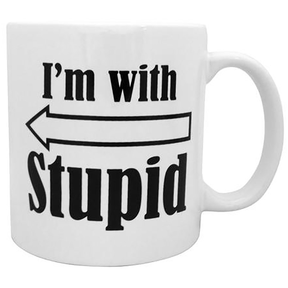 Giant I'm With Stupid Mug | Funny 22oz Ceramic Mug