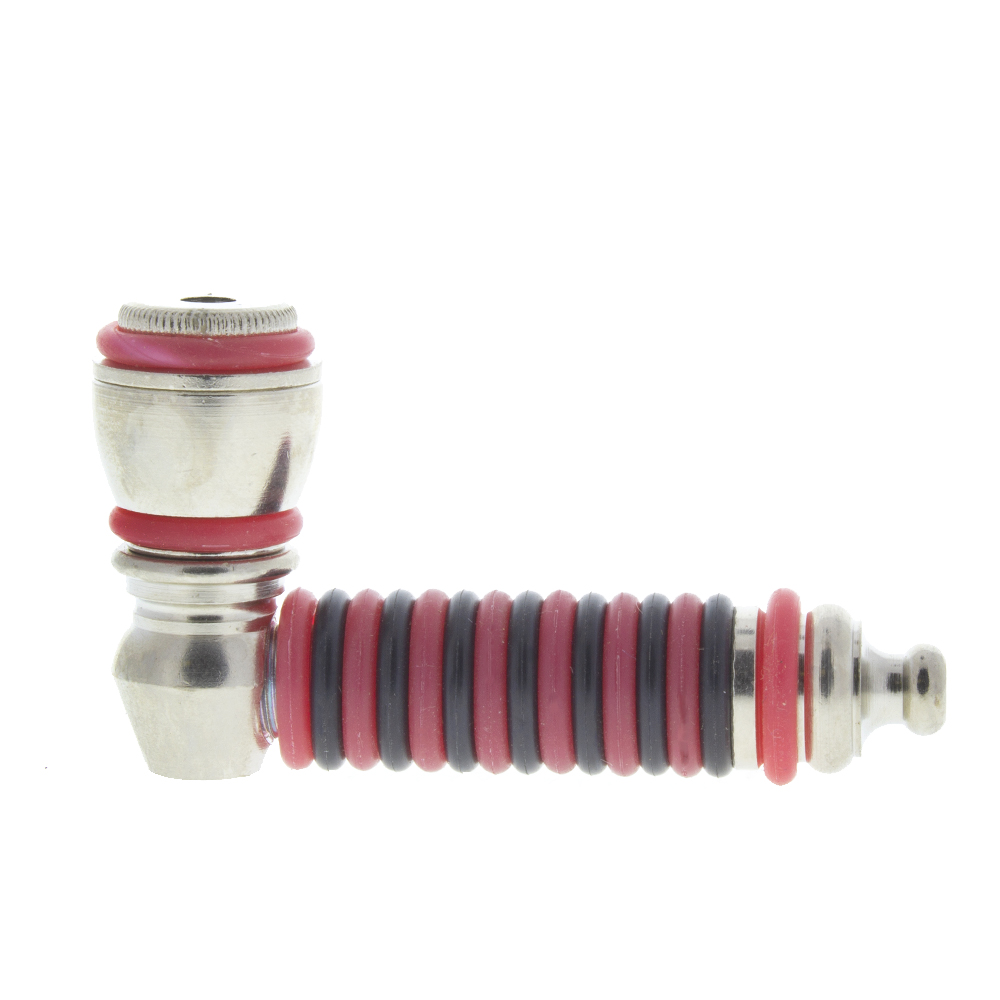Metal Pipe with Alternating Color O-Rings