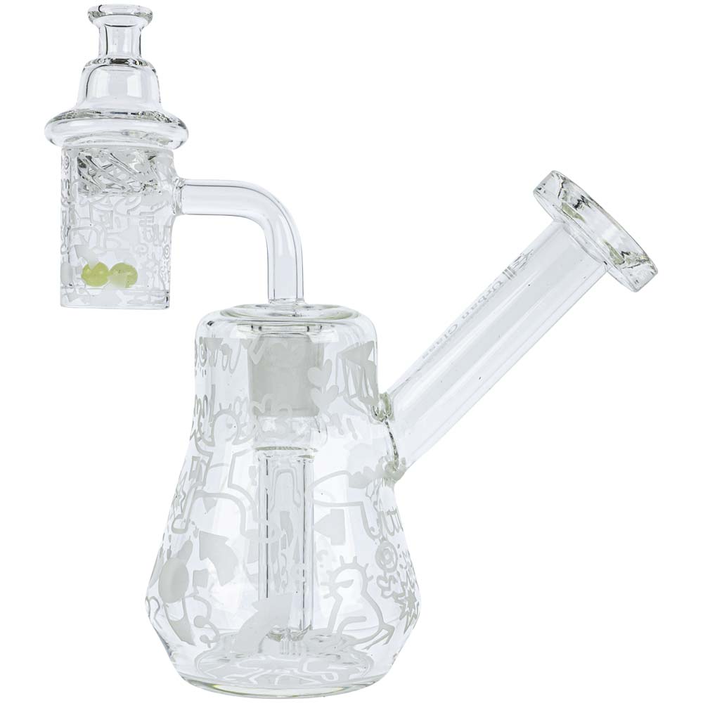 Etched Dab Rig Bubbler - Waterbeds 'n' Stuff