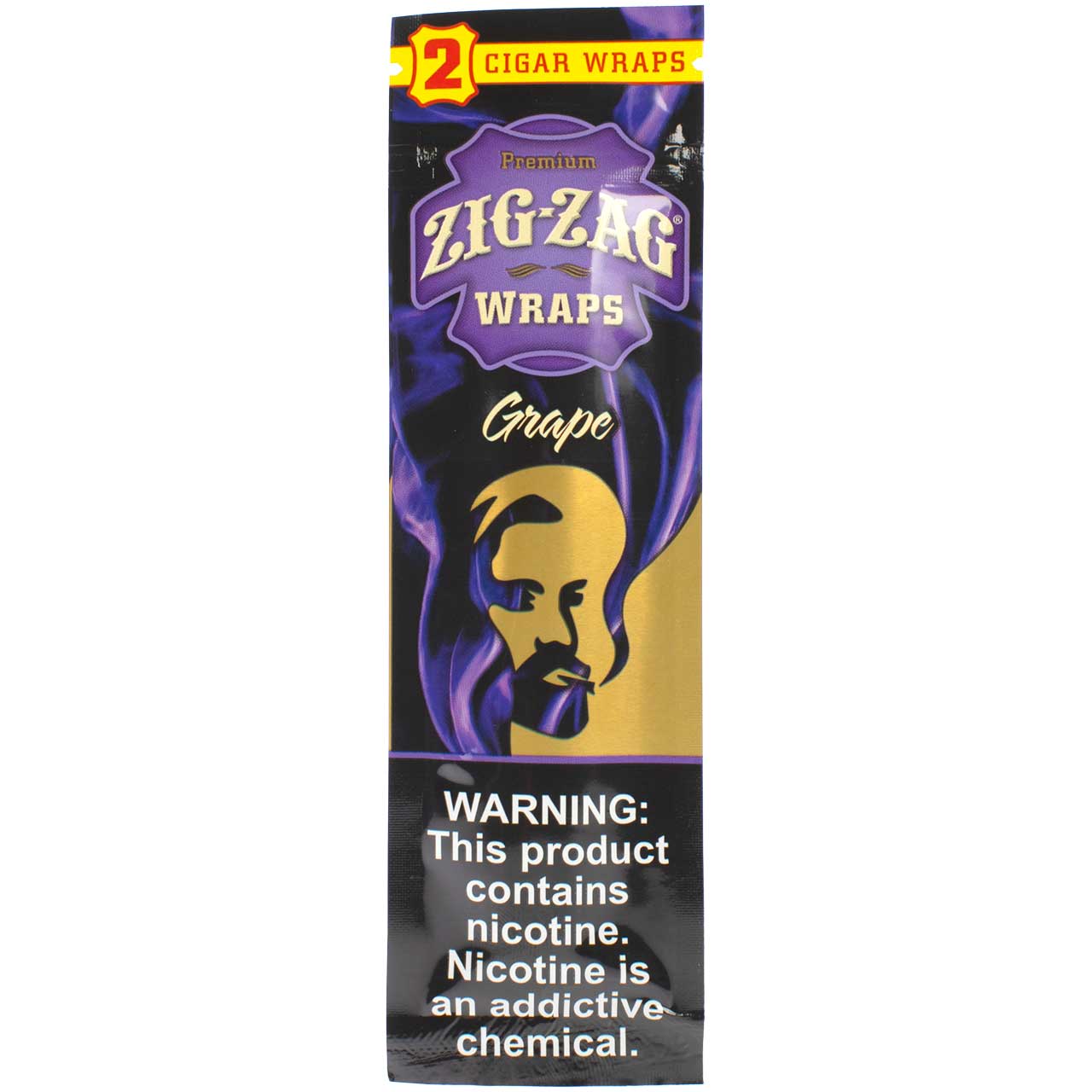 Zig-Zag Blunt Wraps - Grape, 2 Wraps | Waterbeds 'n' Stuff