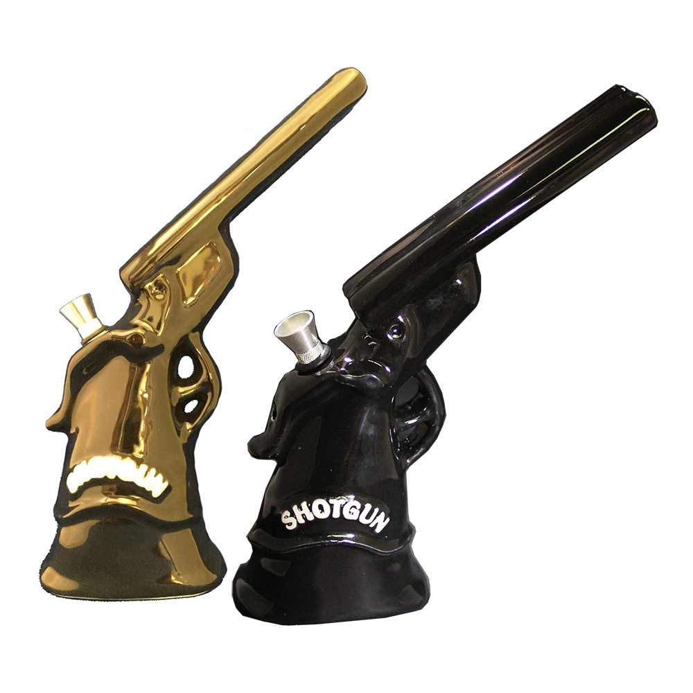 Ceramic Shotgun Bong | Gun Shaped Smoking Pipe