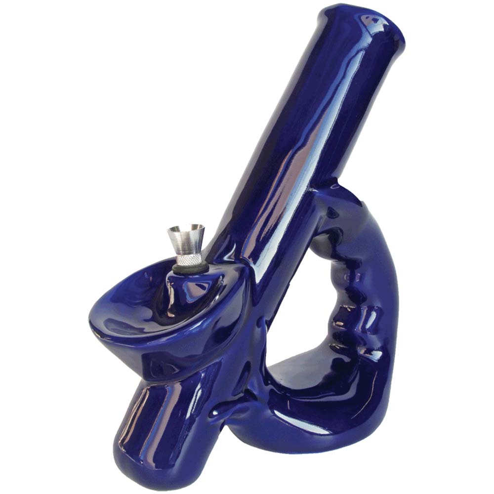 American Made Ceramic Bong with Grip and Tray | Waterbeds 'n' Stuff