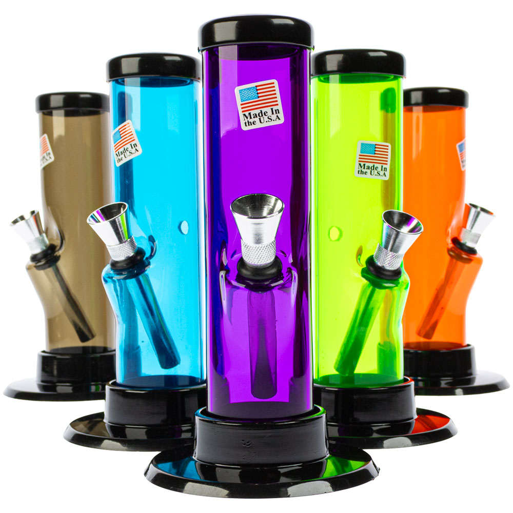 JM Enterprises 6" Skinny Straight Acrylic Bong 6 inch skinny acrylic ...