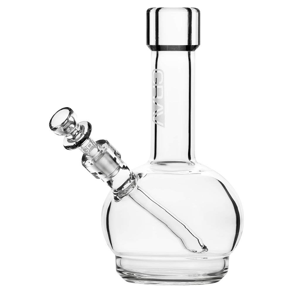 Grav 6" Mini Round Base Bong | Glass Waterpipe