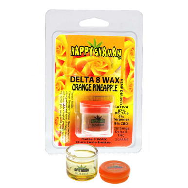 Happy Shaman 3 Gram Orange Pineapple Delta 8 Wax - Waterbeds 'n' Stuff