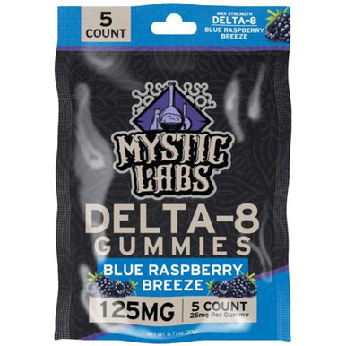 Mystic Labs 125 mg Blue Raspberry Breeze Delta 8 Gummies - Waterbeds 'n ...