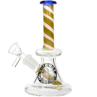 Flying Pig Glass 6" Wig-Wag Mini Beaker Bong – Blue Borosilicate Glass ...