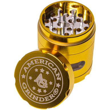 American Grinder 40mm 4 Part Herb Grinder with Side Windows, Assorted ...