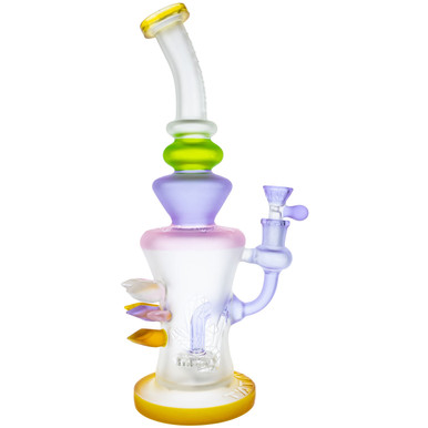 Tataoo Glass 12.5" Frosted Glass Crystals Bong - Waterbeds 'n' Stuff