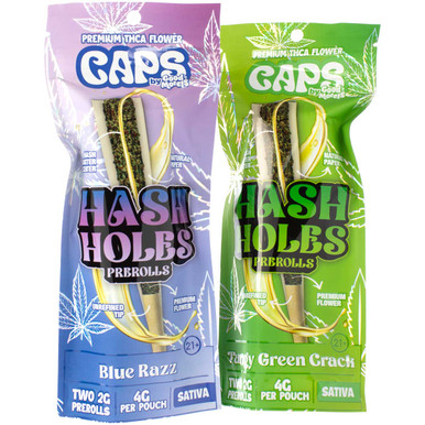 CAPS Hash Holes 4-Gram THCA Joints - Assorted Sativa Strains, 2-Count ...