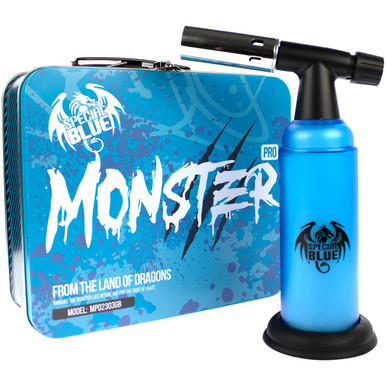 Special Blue Monster Pro Torch with Stash Box - Blue | Waterbeds 'n' Stuff