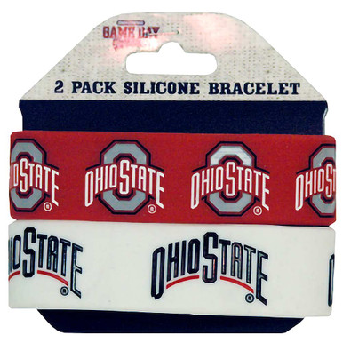 Ohio State Silicone Bracelets | Two Pack Wide Band Bracelets