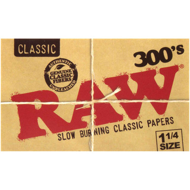 RAW 300's Classic 1 1/4 Rolling Papers | Waterbeds 'n' Stuff