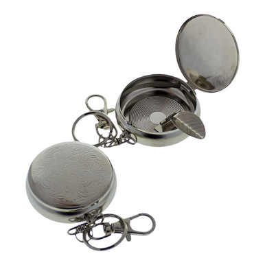 Pocket Ashtray with Key Chain and Clip | Portable Ashtrays