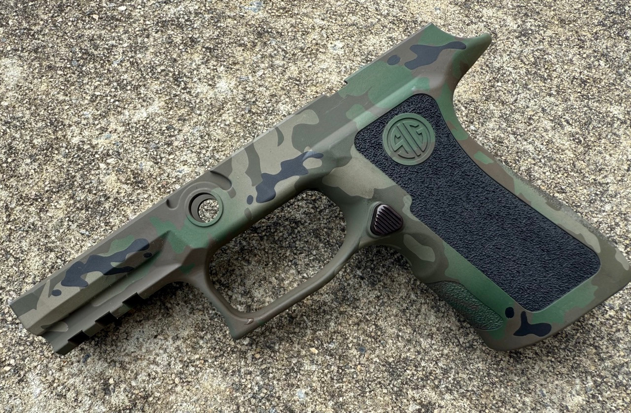 P320 X-COMPACT Custom Woodland Camo Grip Module