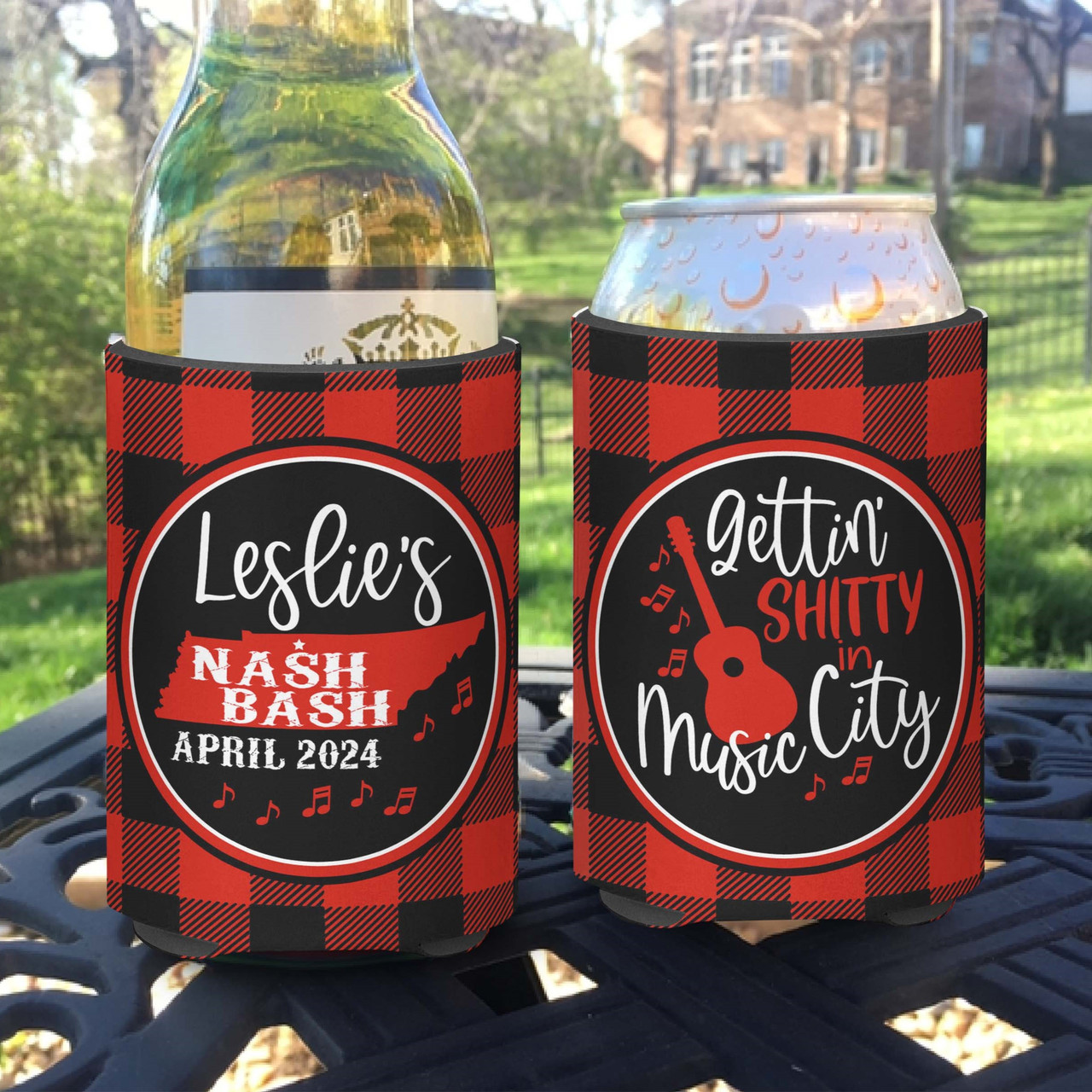 Personalized Nashville Nash Bash Can Koozies® or Neoprene Coolies ...