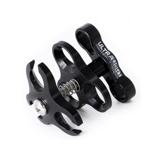 Ultralight Triple Ball Clamp with One-Side Cutouts